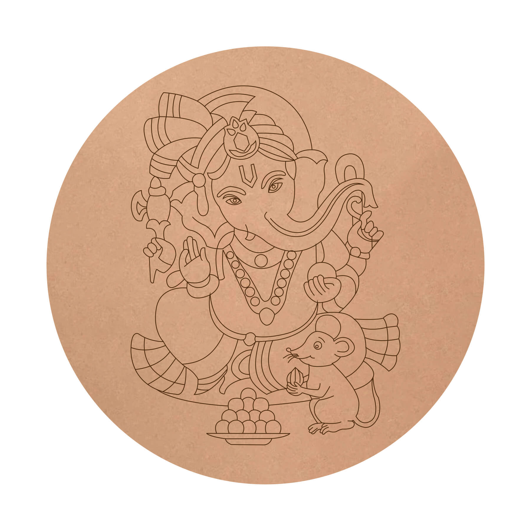 Pre Marked MDF Ganesha (code -08)