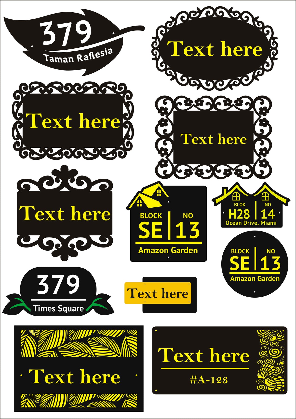 Name plate & Clock Design Bundle