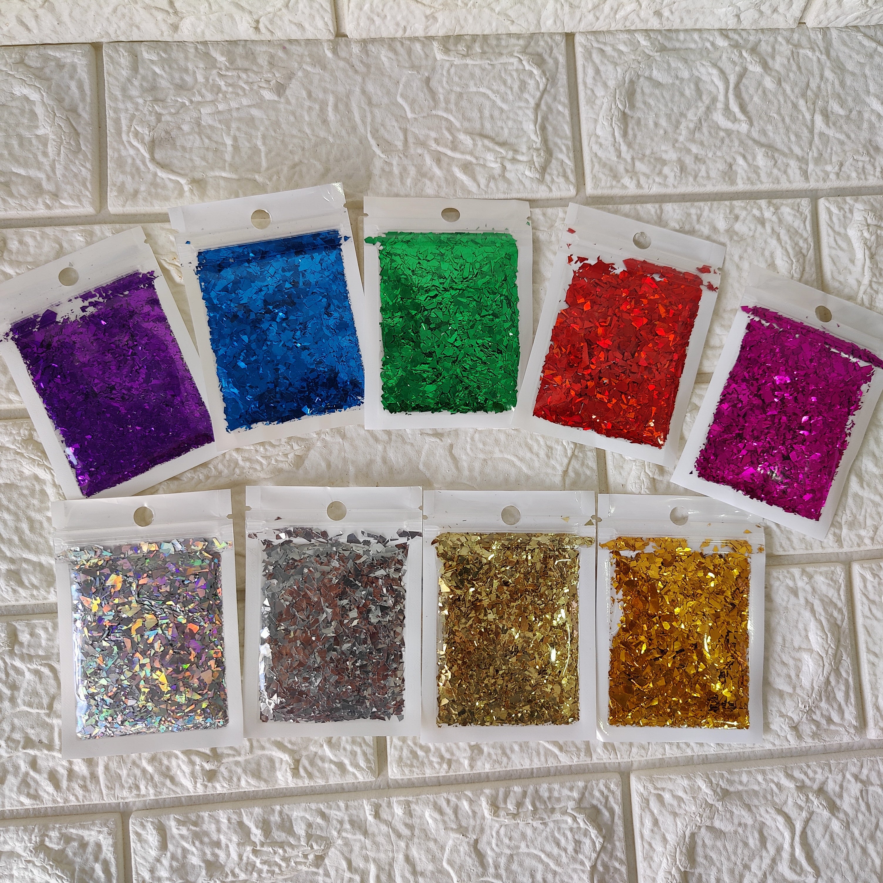 Set of 9 Metallic Flakes