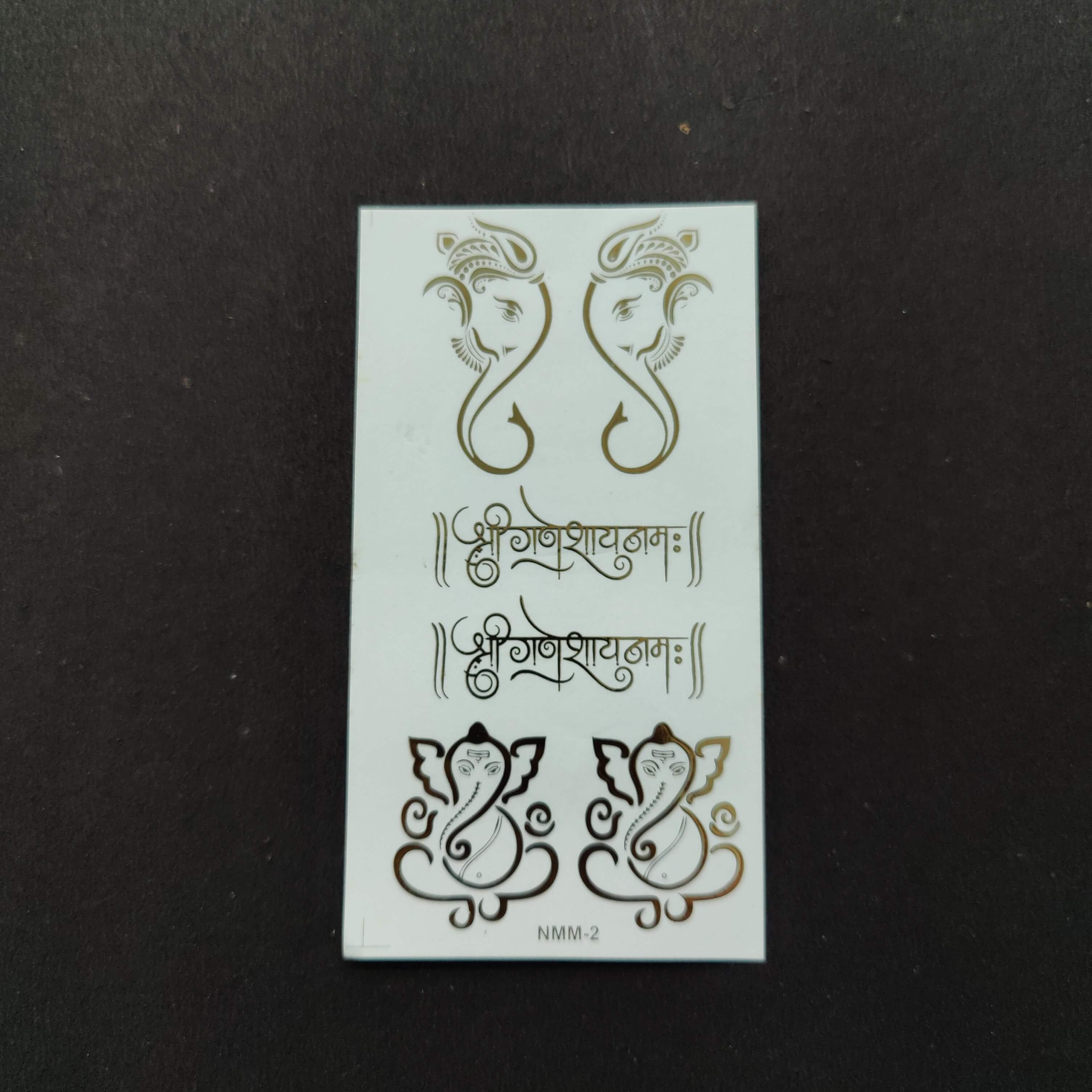 Resin Emboss Sticker Sheet - Ganesha ji Sheet