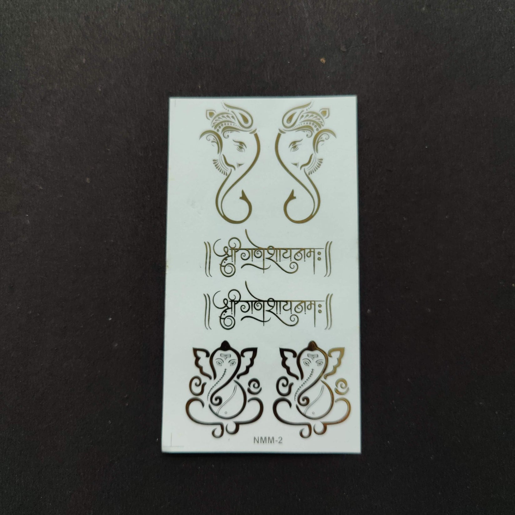 Resin Emboss Sticker Sheet - Ganesha ji Sheet