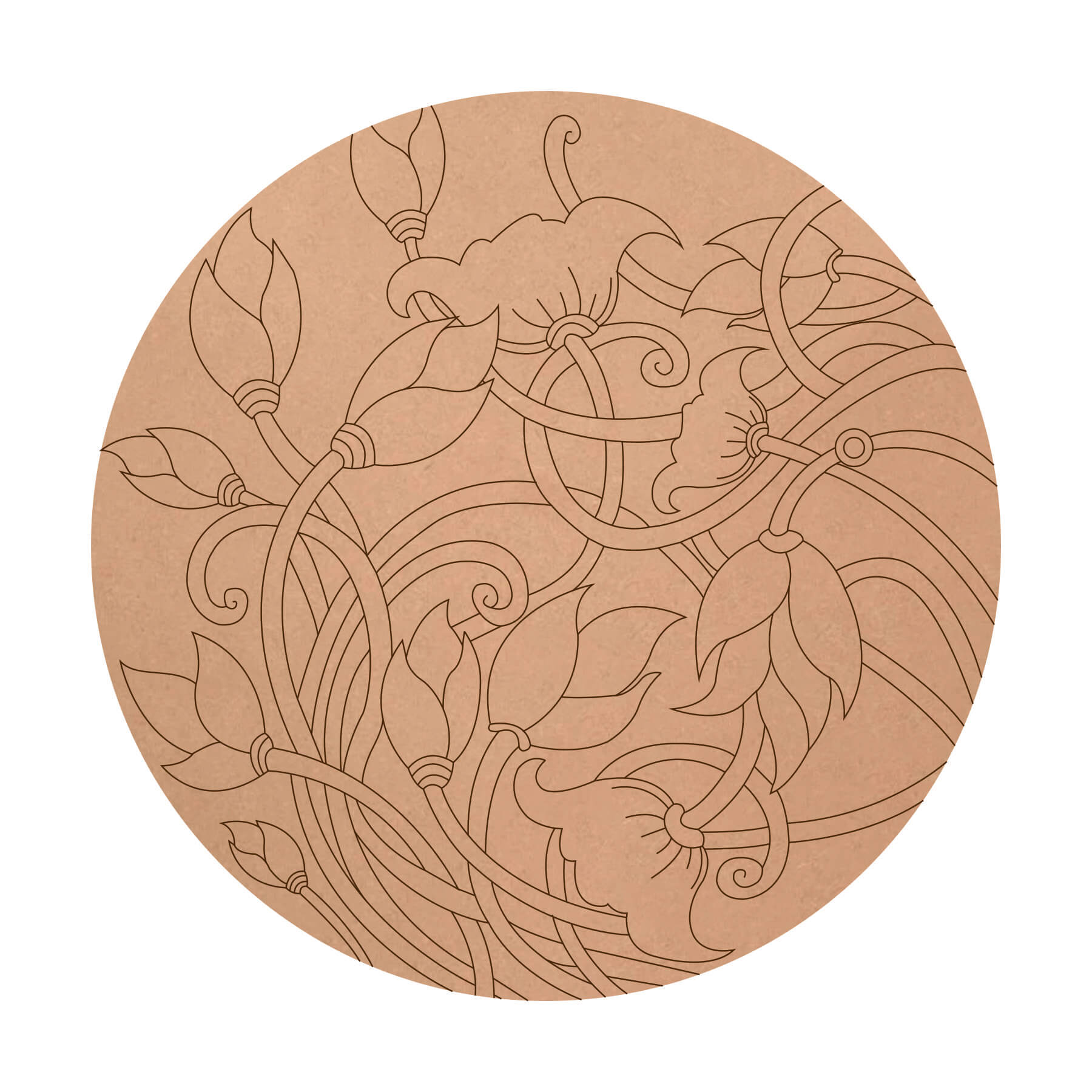 Pre Marked MDF Flower (code -14)