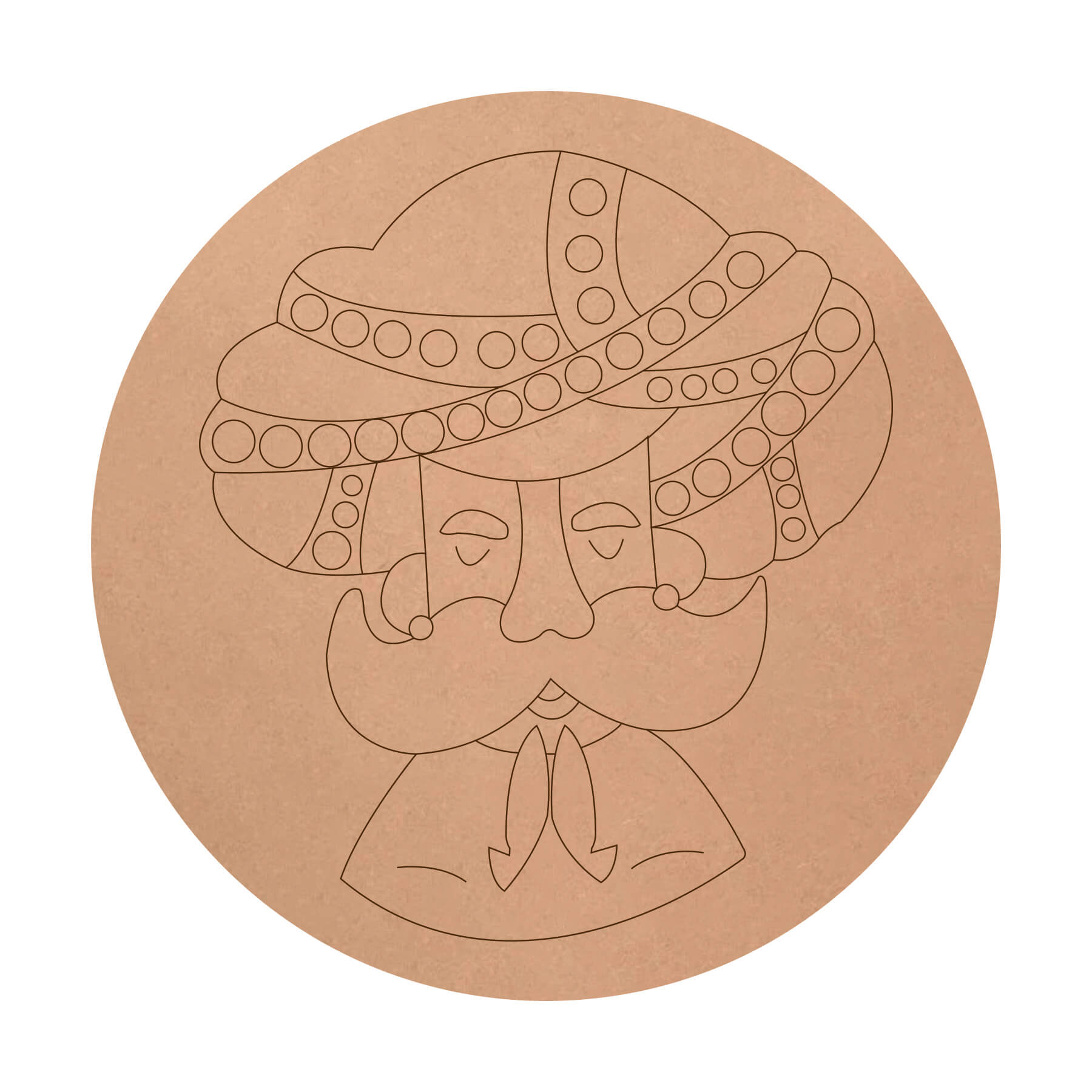 Pre Marked MDF Durbanman Design (code -24)