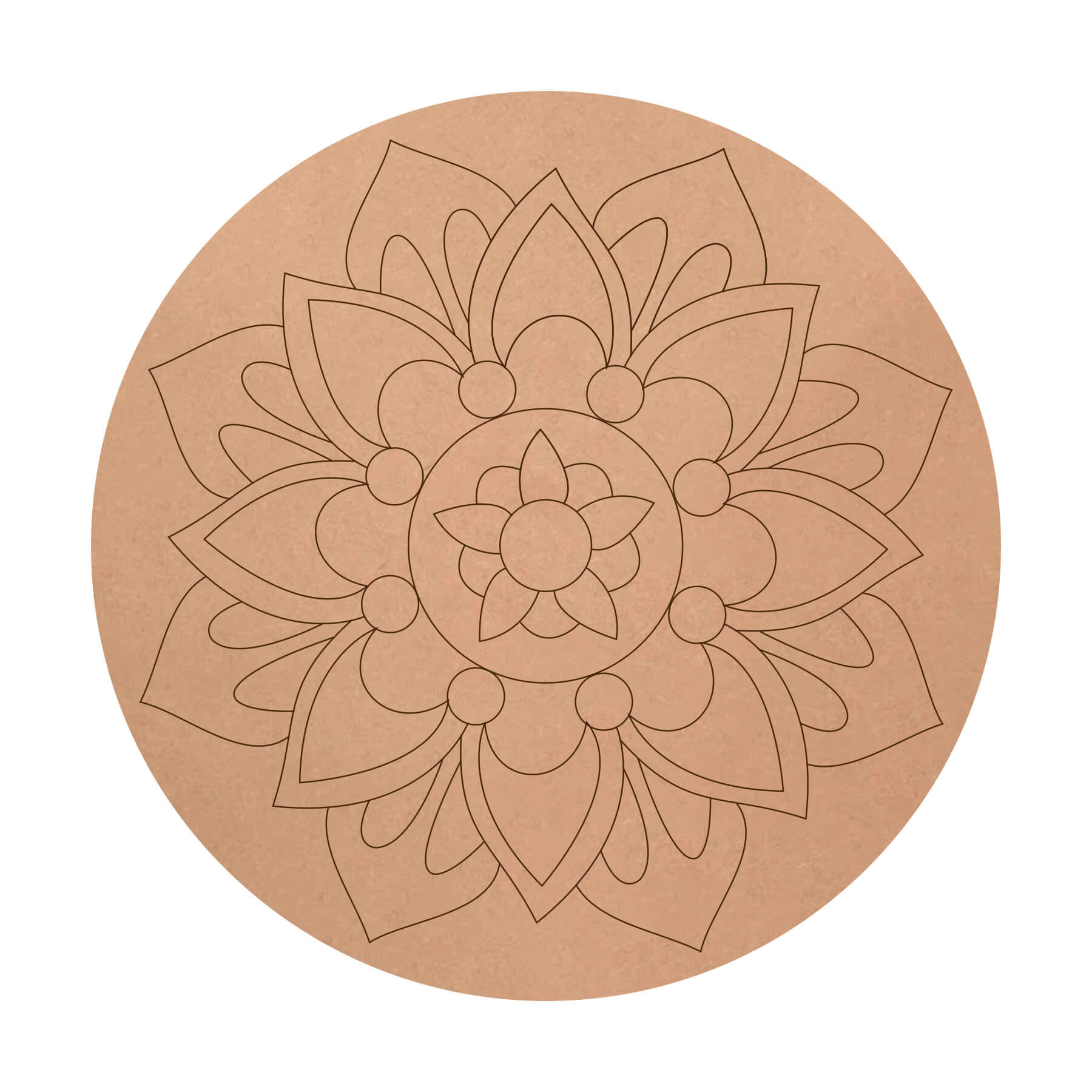 Pre Marked MDF Mandala (code -22)