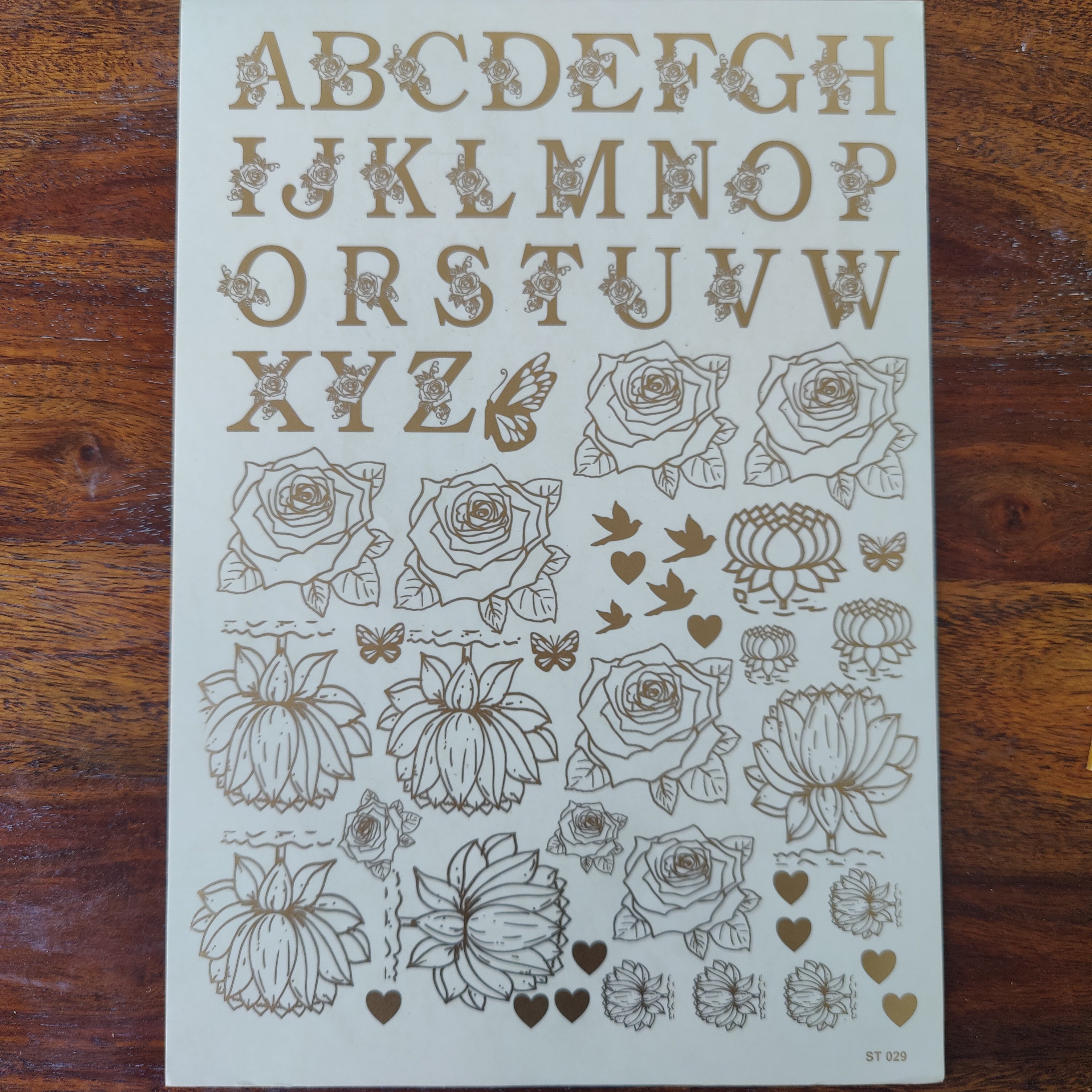 Resin Printed A4 Sticker sheet-029