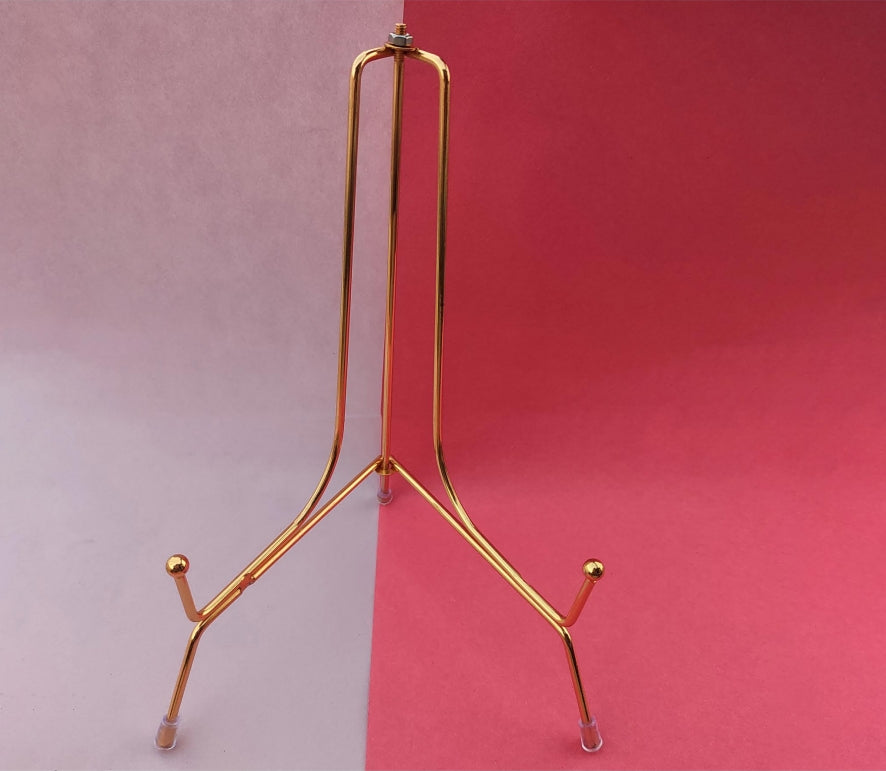 Golden Metal Foldable Display Stand - 10 inch