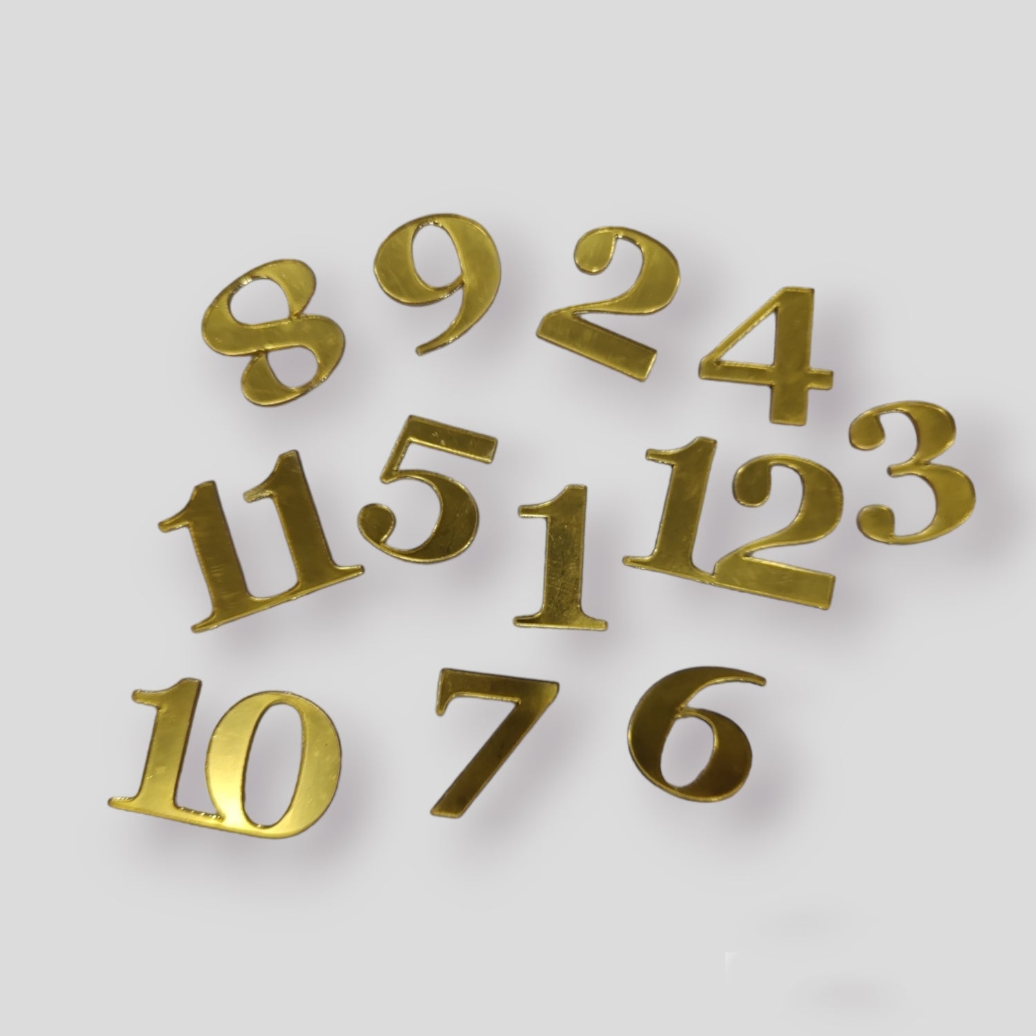 Number For Clock Golden Acrylic - 1"